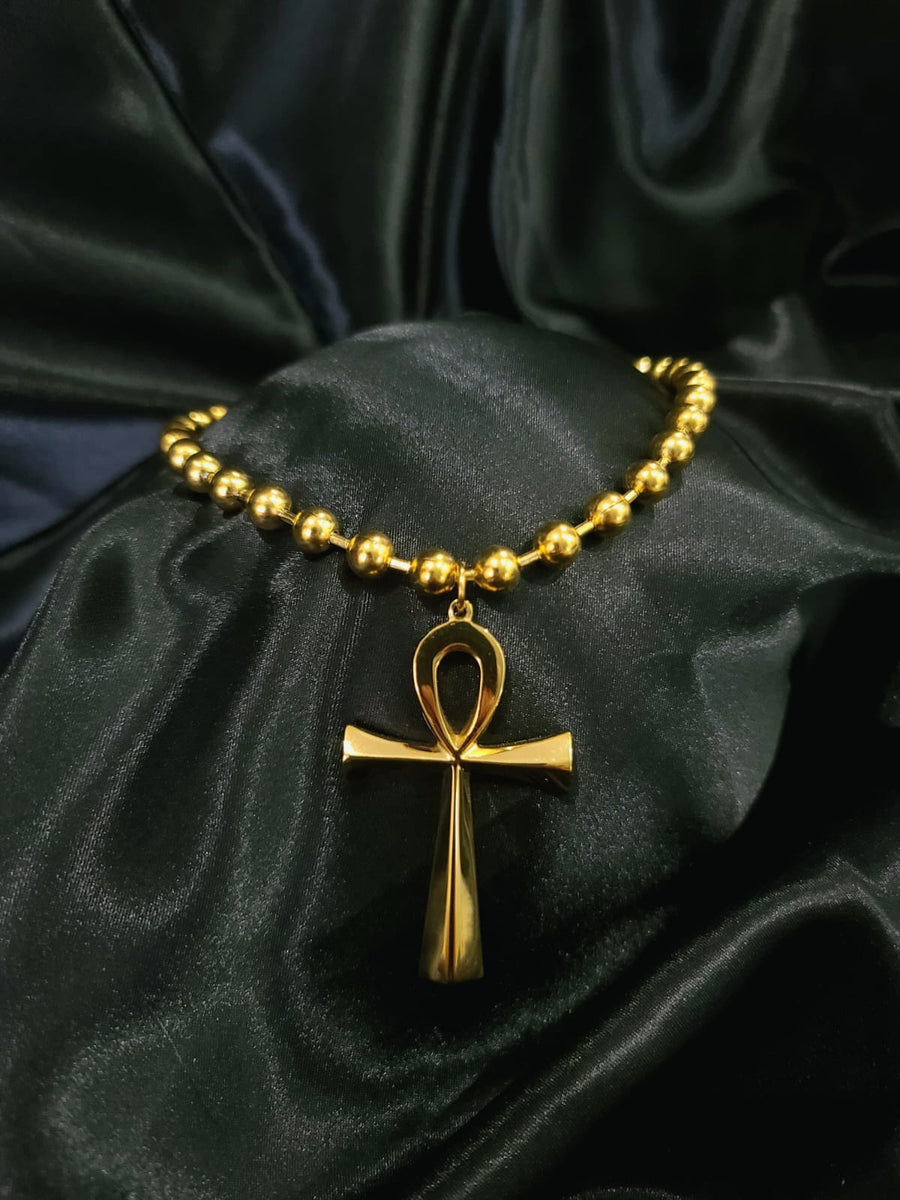Ankh Cross Ball Chain – LinReveStyle